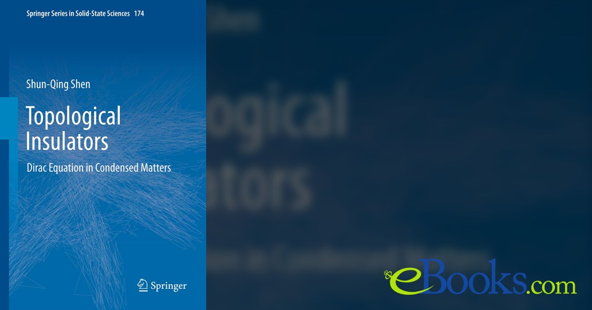 Topological Insulators by Shun-Qing Shen (ebook)