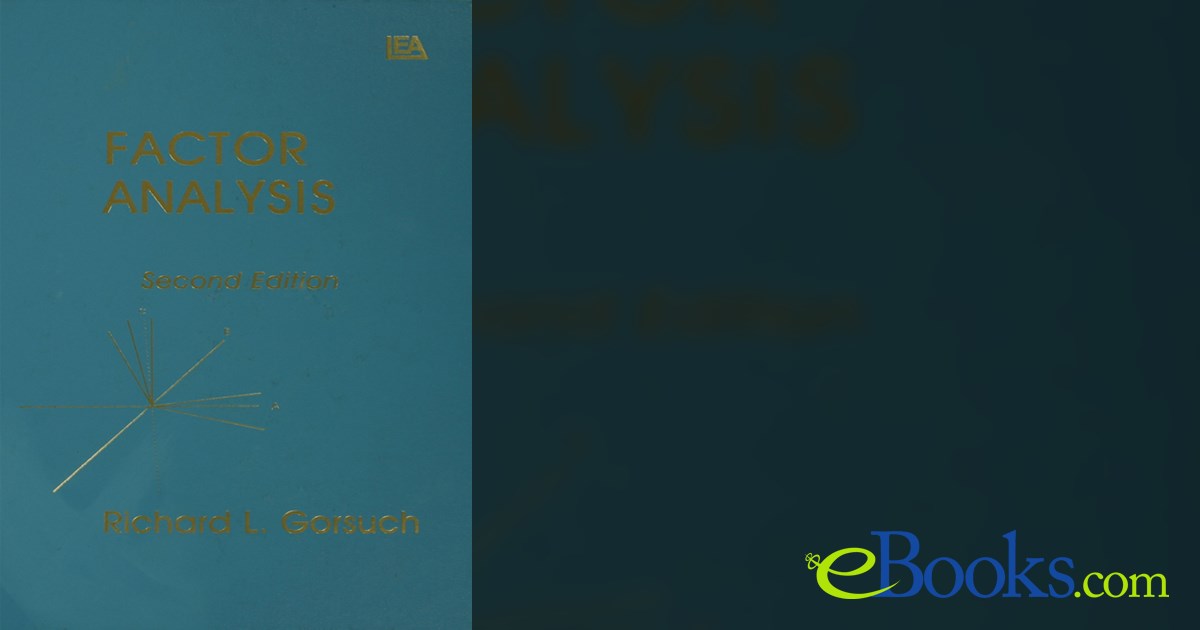 Factor Analysis (2nd ed.) by Richard L. Gorsuch (ebook)