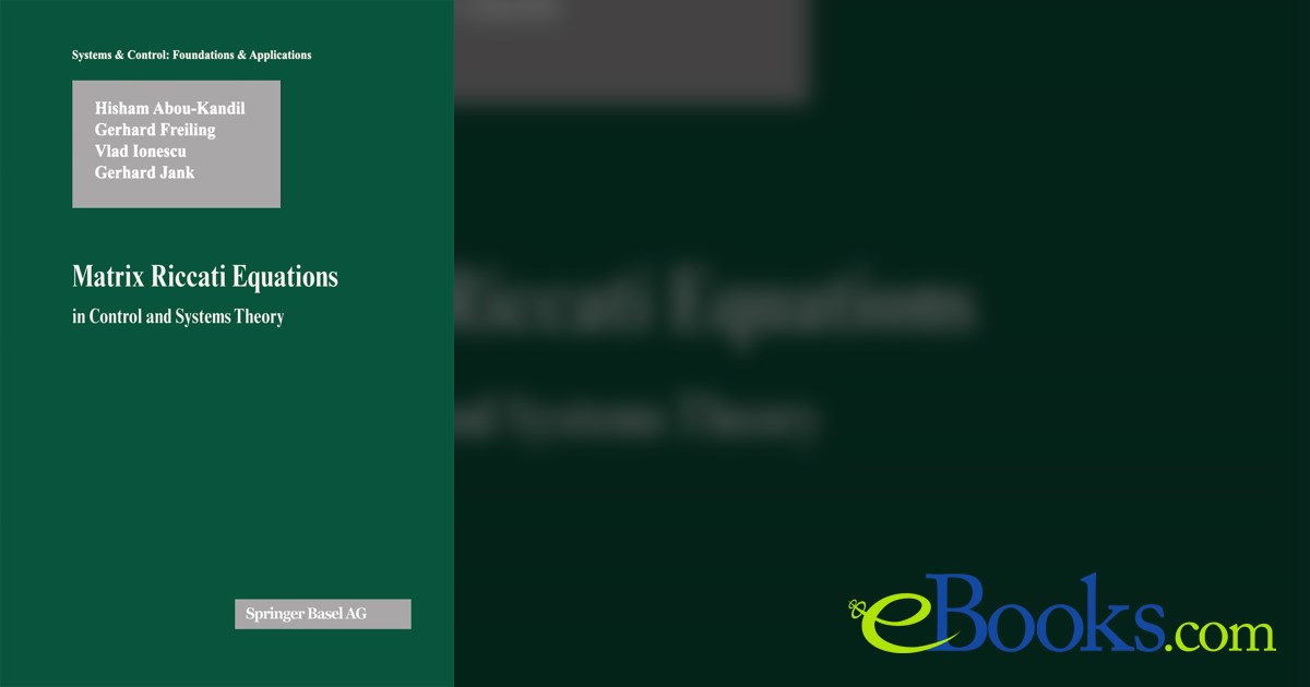 Matrix Riccati Equations in Control and Systems Theory