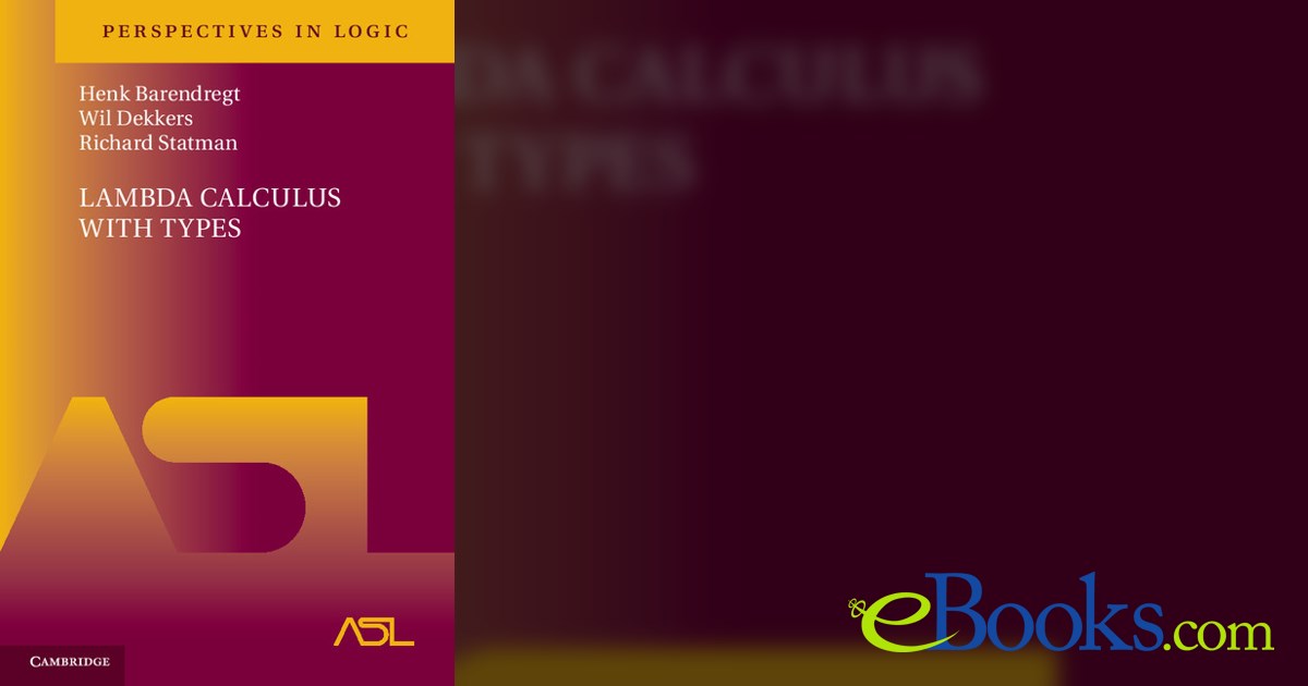 Lambda Calculus with Types by Henk Barendregt (ebook)