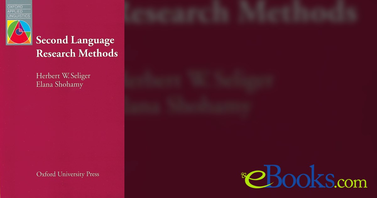 Second Language Research Methods by H. W. Seliger (ebook)