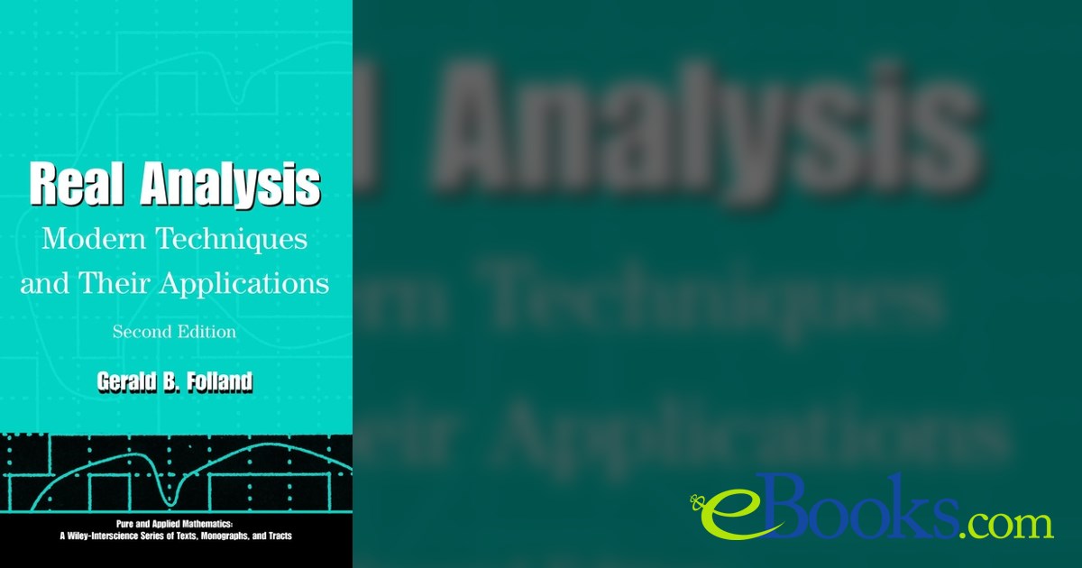 Real Analysis (2nd ed.) by Gerald B. Folland (ebook)
