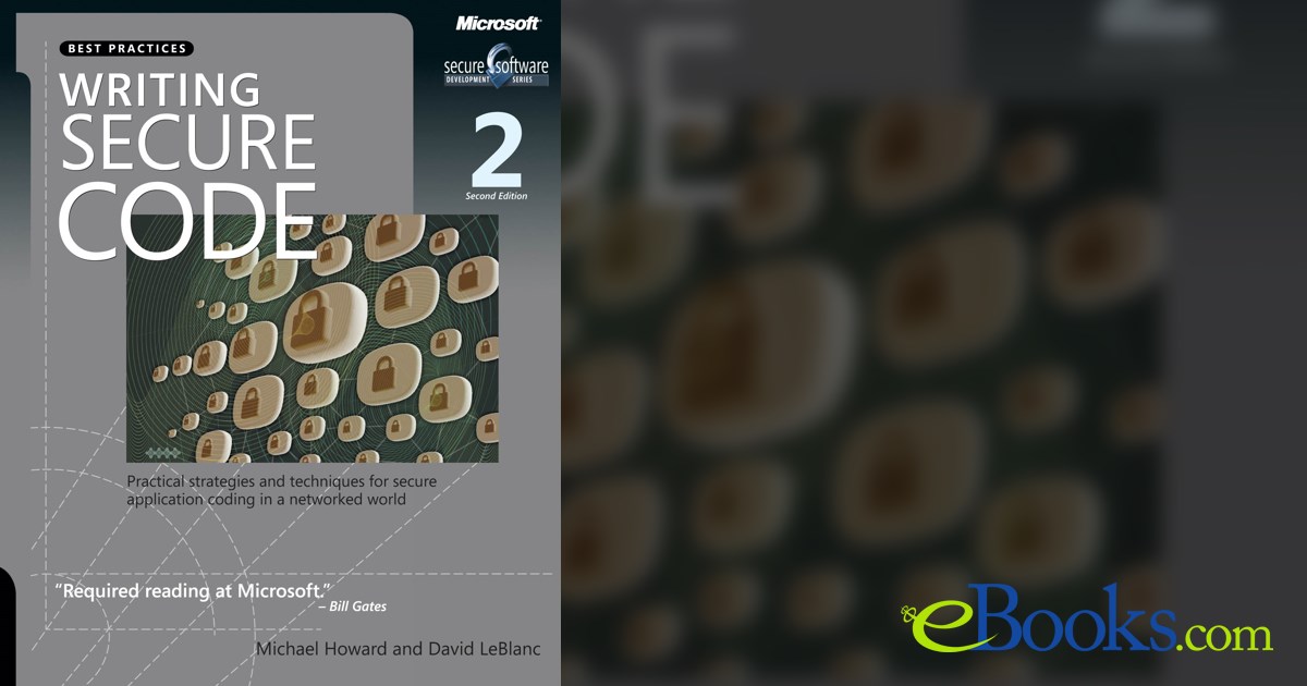 Writing Secure Code (2nd ed.) by David LeBlanc (ebook)