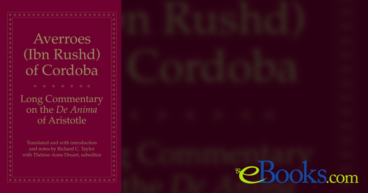 Long Commentary on the De Anima of Aristotle by Averroes (ebook)