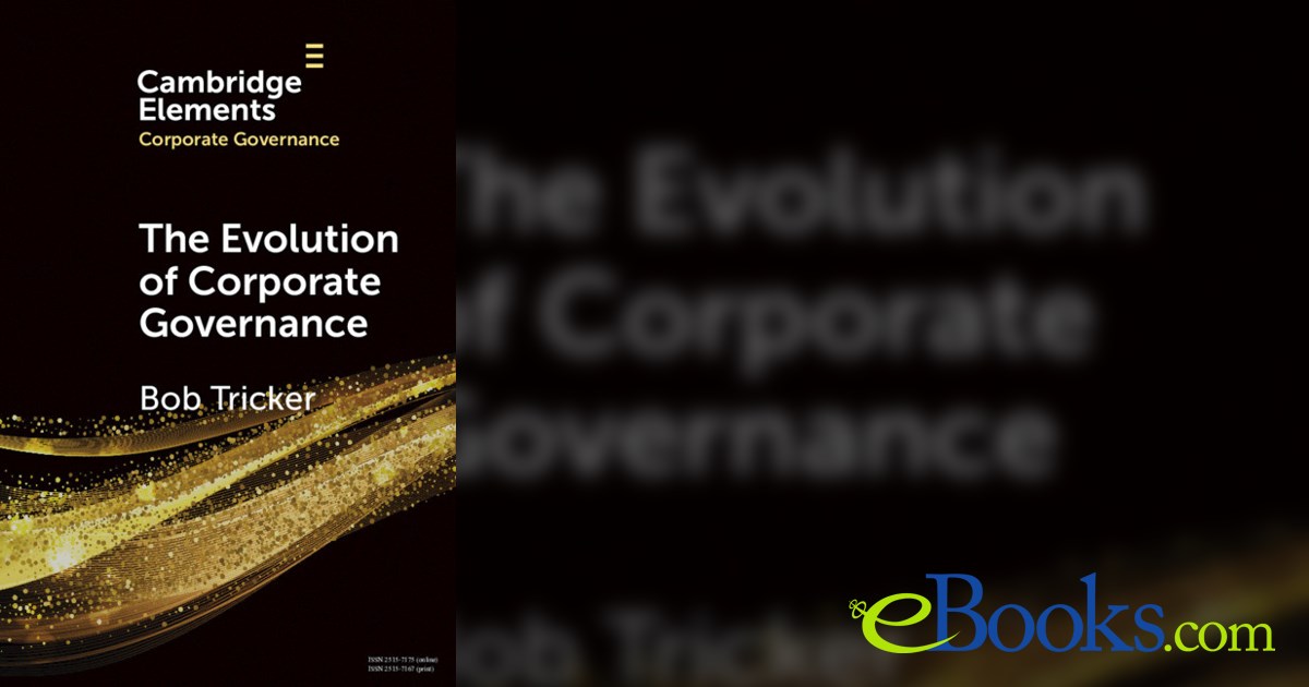 The Evolution of Corporate Governance by Bob Tricker (ebook)