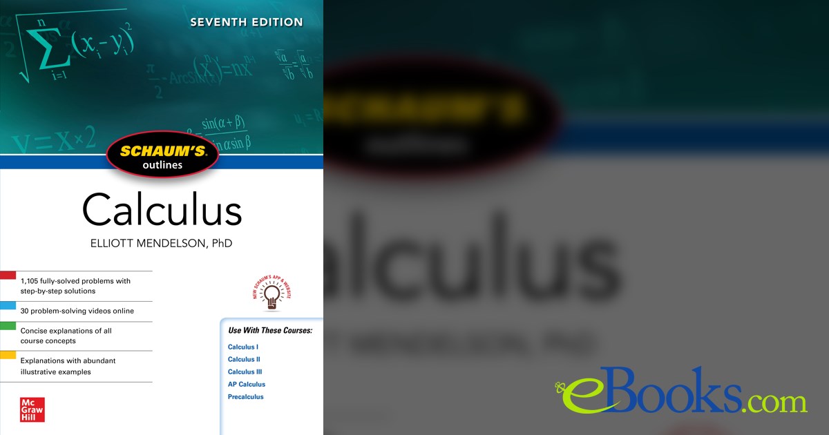 Schaum's Outline of Calculus, Seventh Edition (7th ed.)