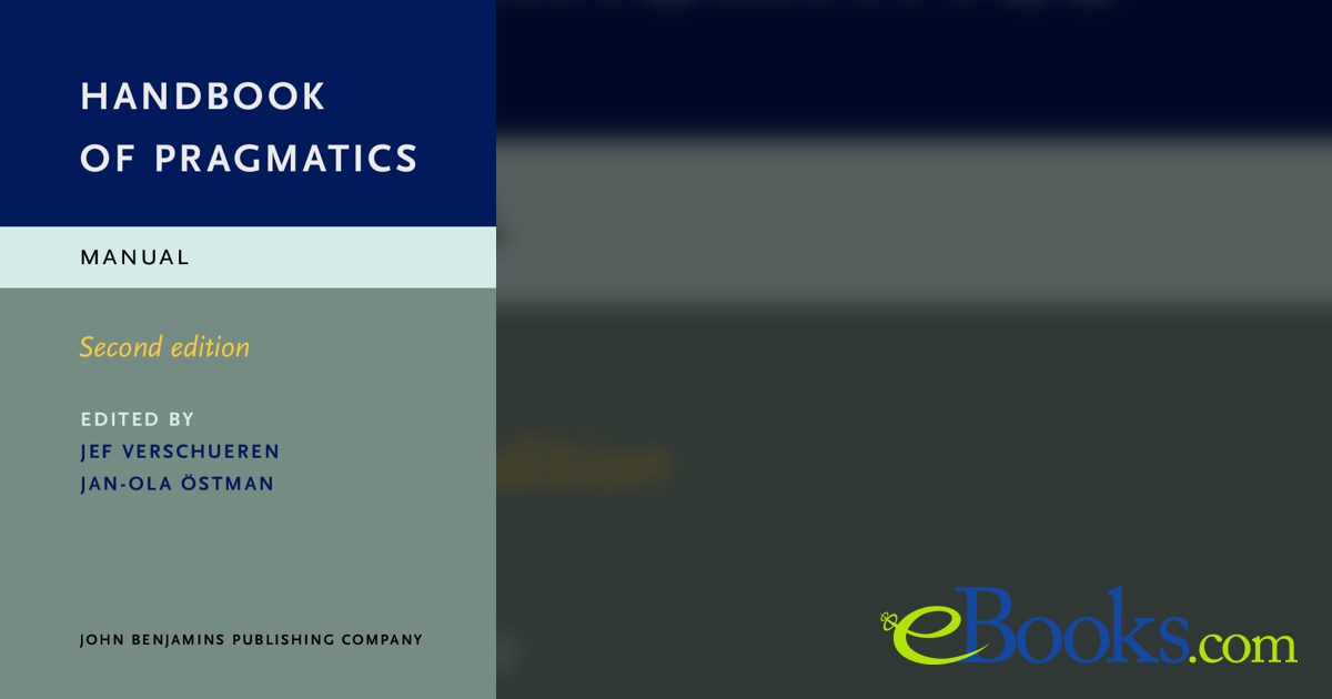 Handbook of Pragmatics by Jef Verschueren (ebook)
