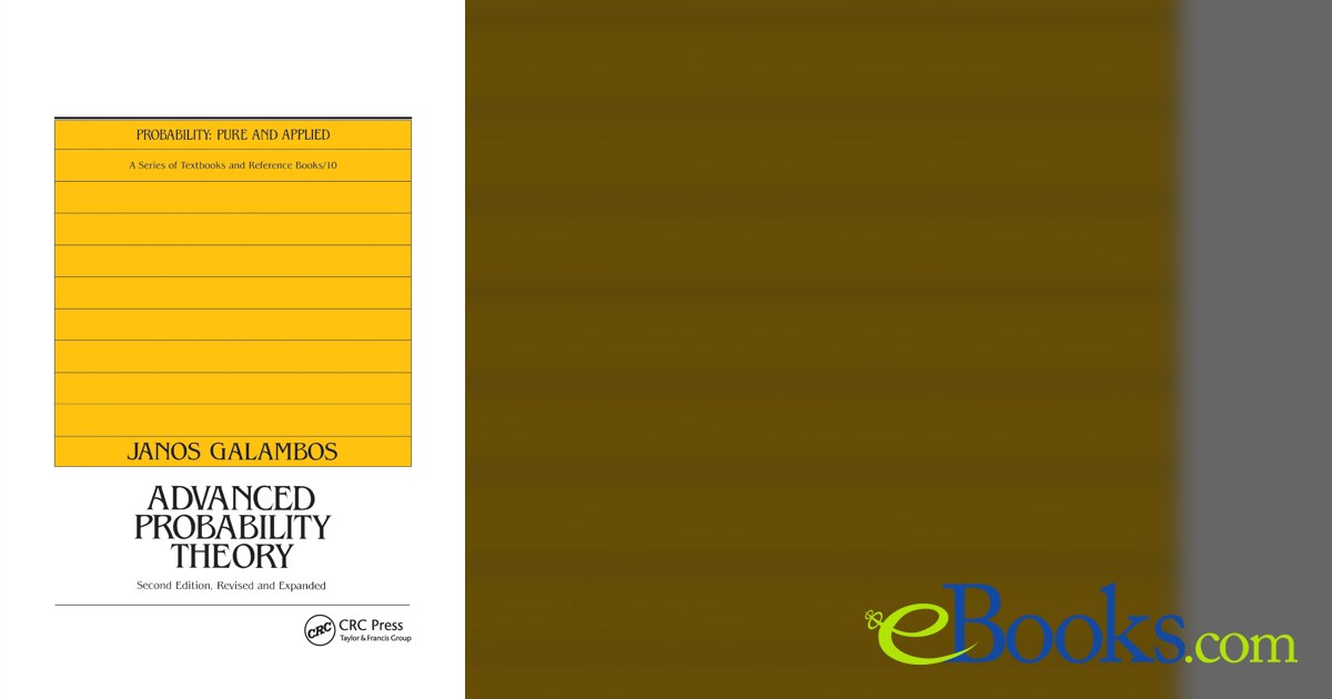 Advanced Probability Theory, Second Edition, (2nd ed.)