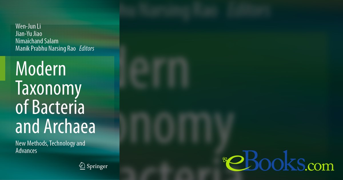Modern Taxonomy of Bacteria and Archaea by Wen-Jun Li (ebook)