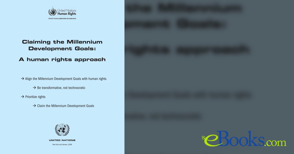 Claiming the Millennium Development Goals
