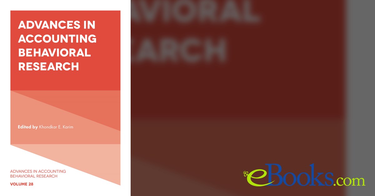 Advances in Accounting Behavioral Research
