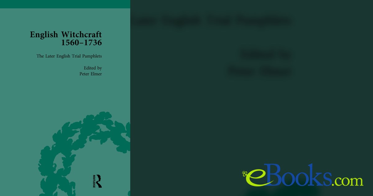 English Witchcraft, 1560-1736, vol 5 by James Sharpe (ebook)