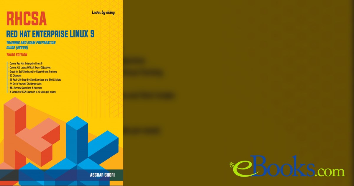 RHCSA Red Hat Enterprise Linux 9 by Asghar Ghori (ebook)