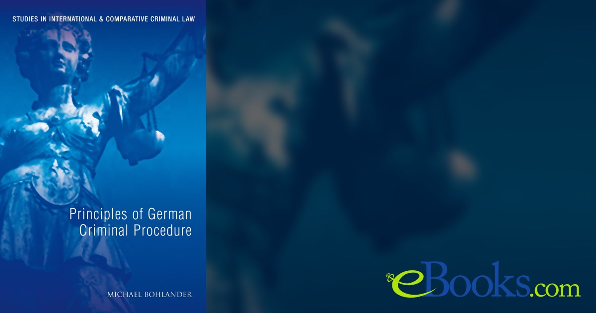 Principles of German Criminal Law by Michael Bohlander (ebook)