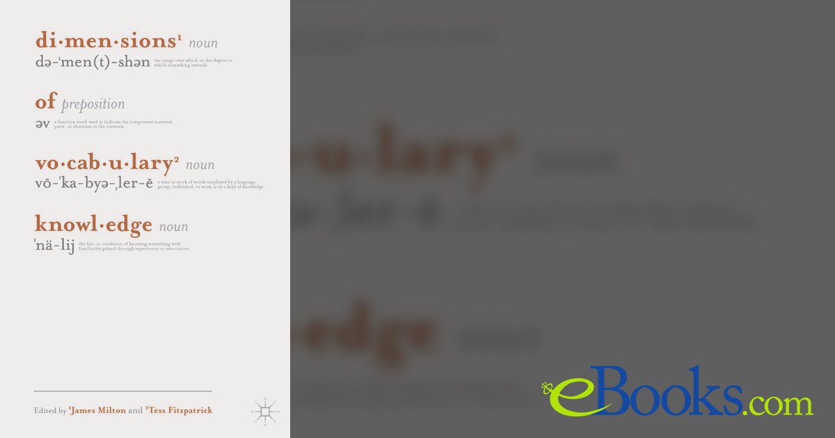 Dimensions of Vocabulary Knowledge by James Milton (ebook)