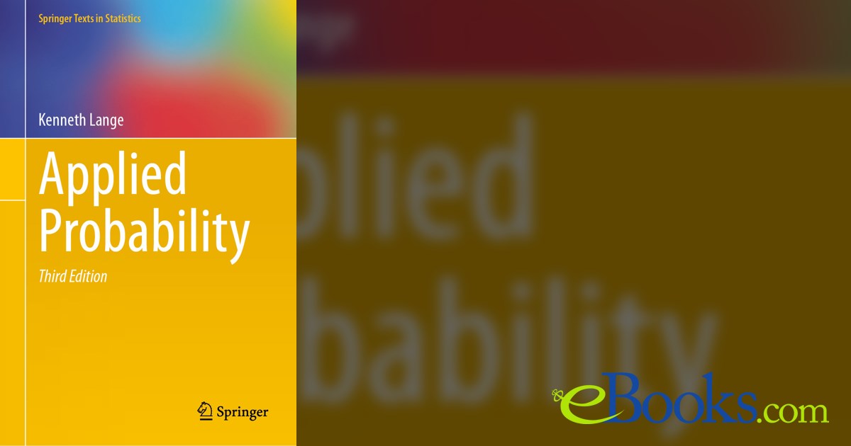 Applied Probability (3rd ed.) by Kenneth Lange (ebook)