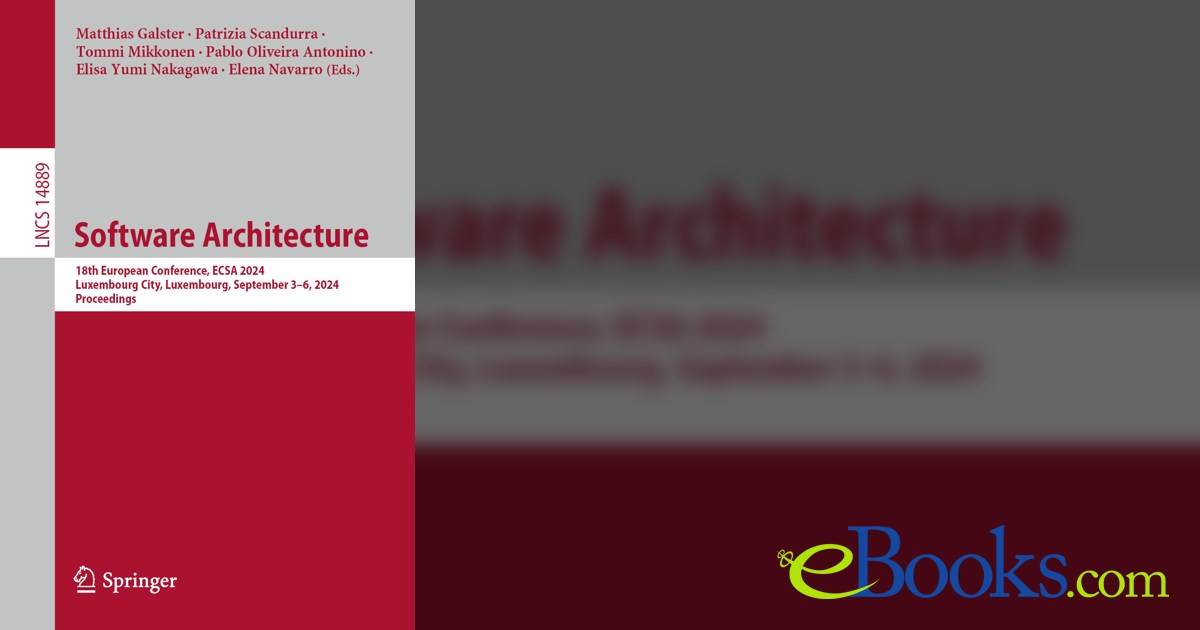 Software Architecture by Matthias Galster (ebook)