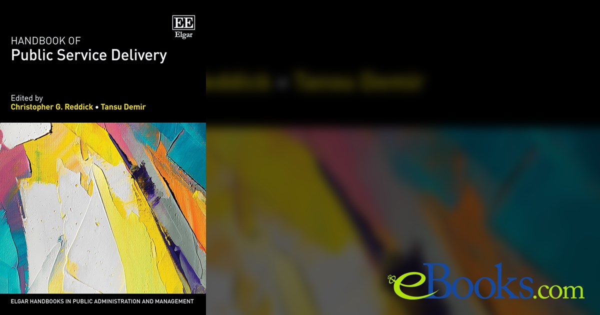 Handbook of Public Service Delivery