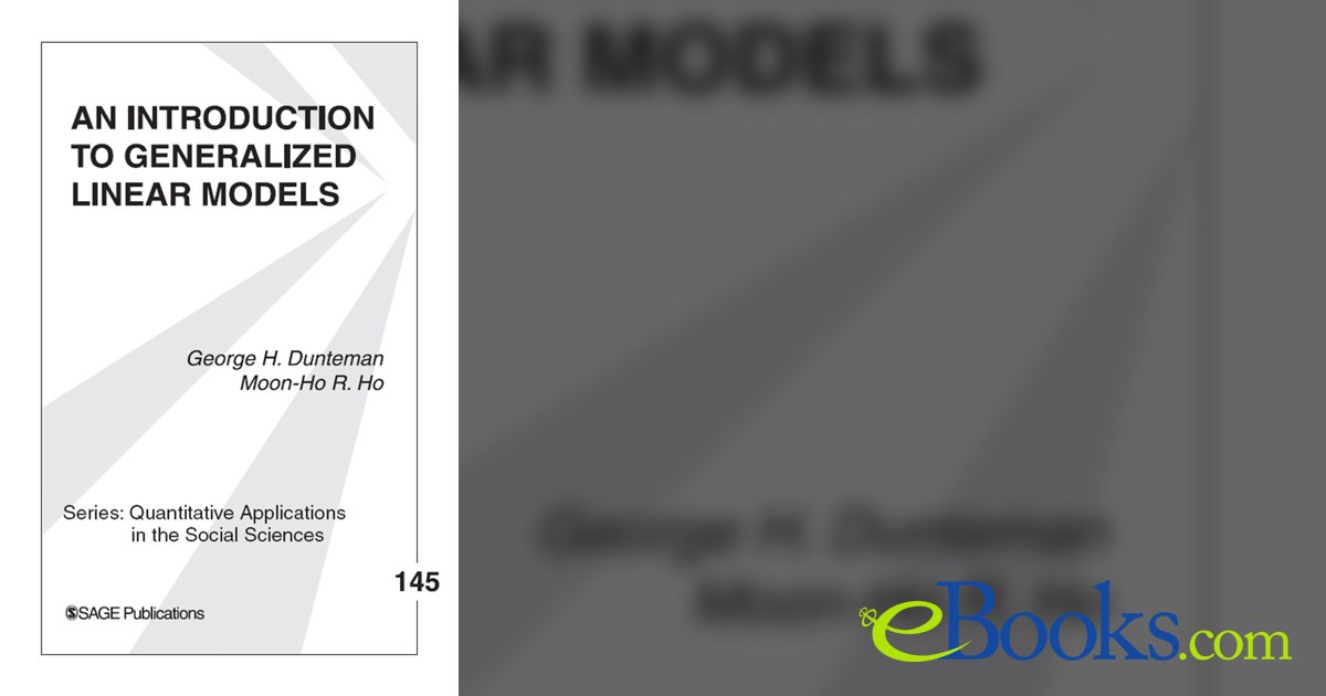 An Introduction to Generalized Linear Models