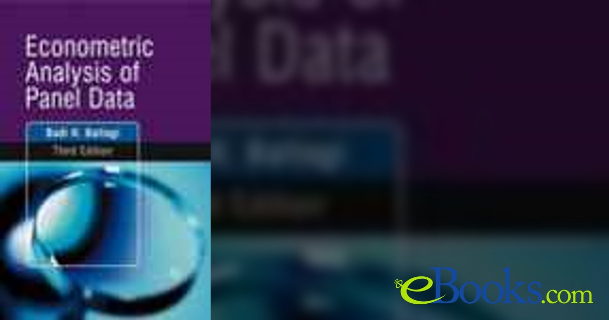 Econometric Analysis of Panel Data (3rd ed.)