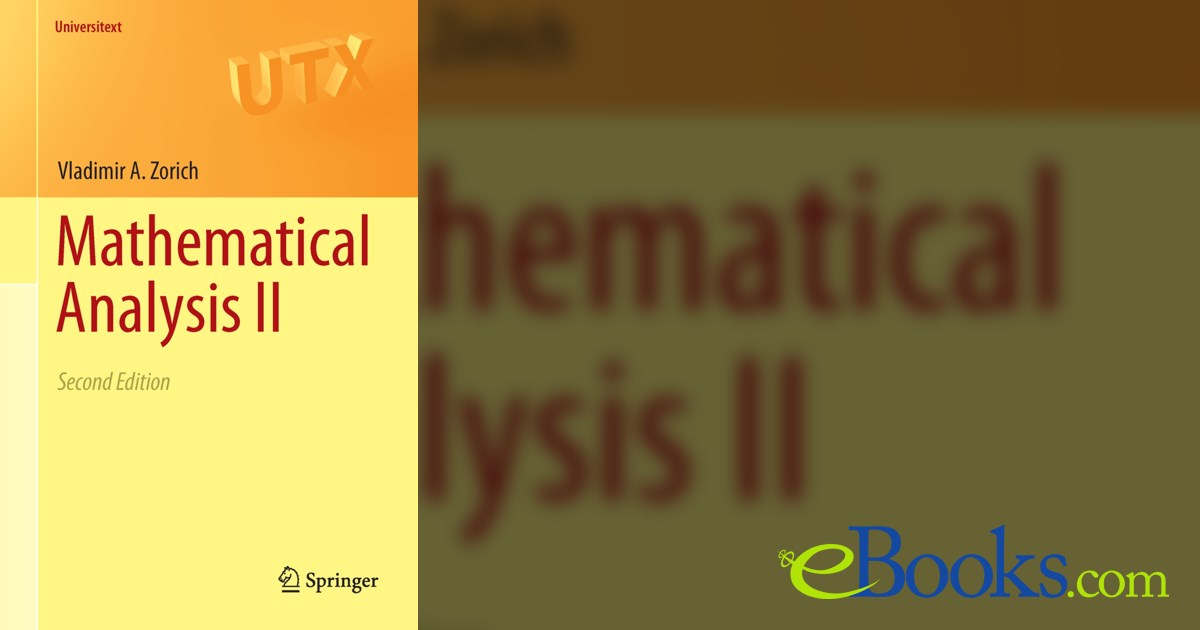 Mathematical Analysis II (2nd ed.) by V. A. Zorich (ebook)