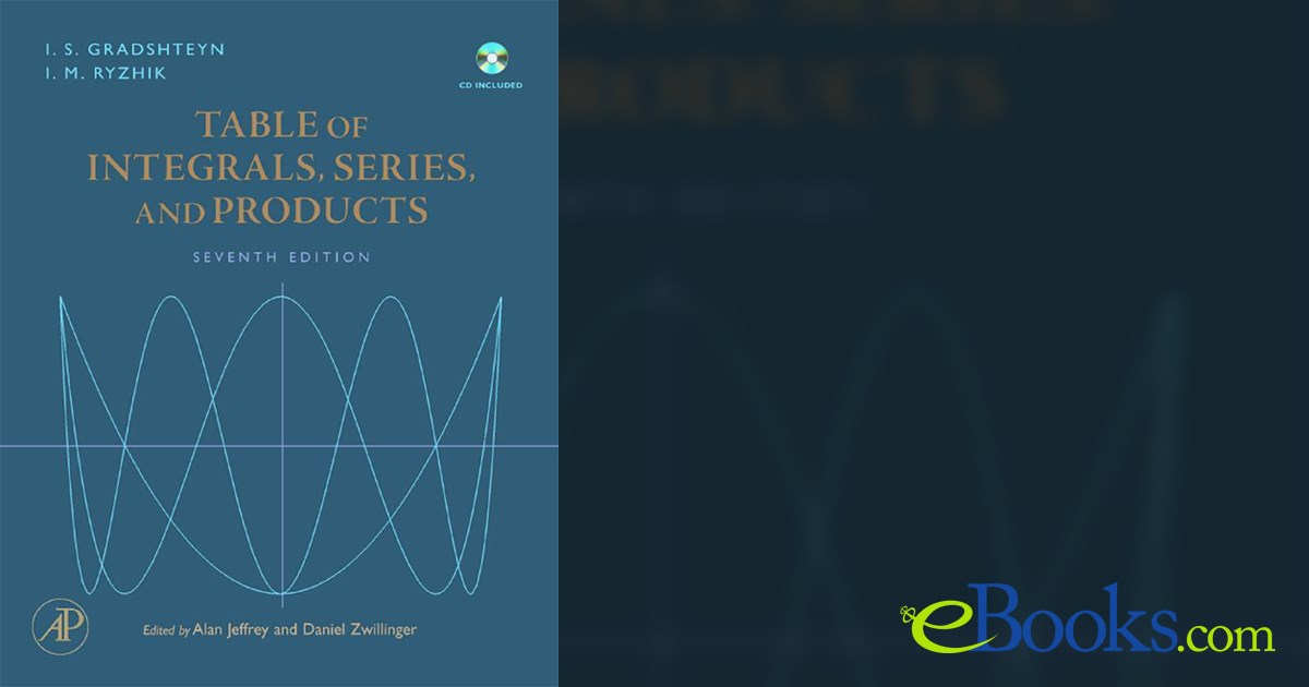 Table of Integrals, Series, and Products (7th ed.)