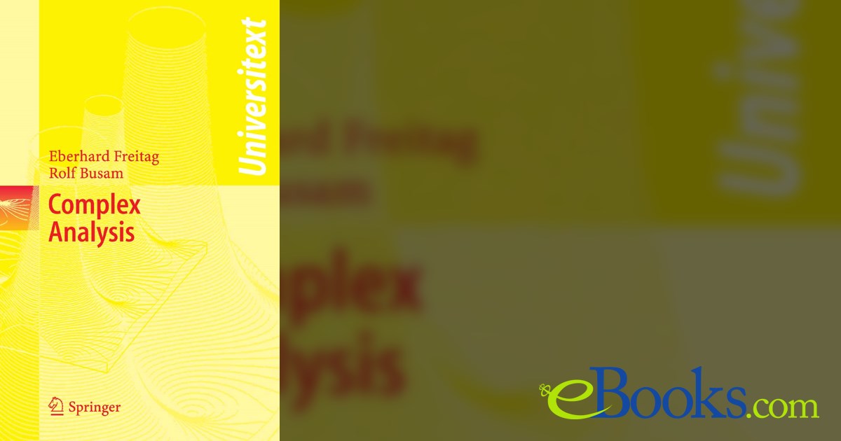 Complex Analysis by Eberhard Freitag (ebook)