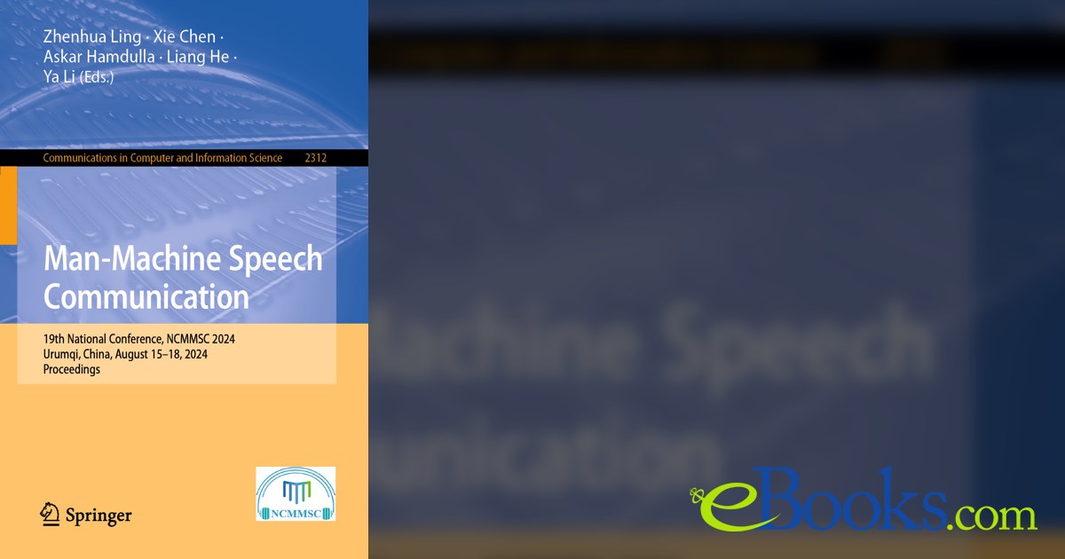 Man-Machine Speech Communication by Zhenhua Ling (ebook)