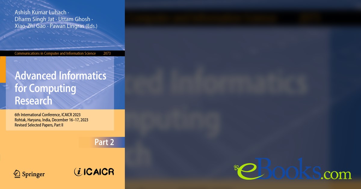 Advanced Informatics for Computing Research