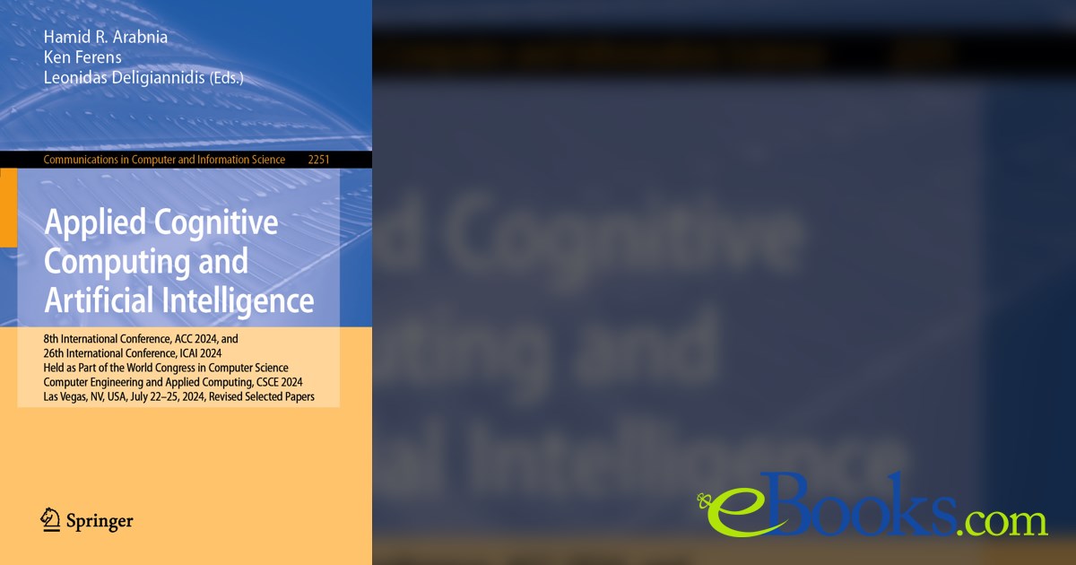 Applied Cognitive Computing and Artificial Intelligence