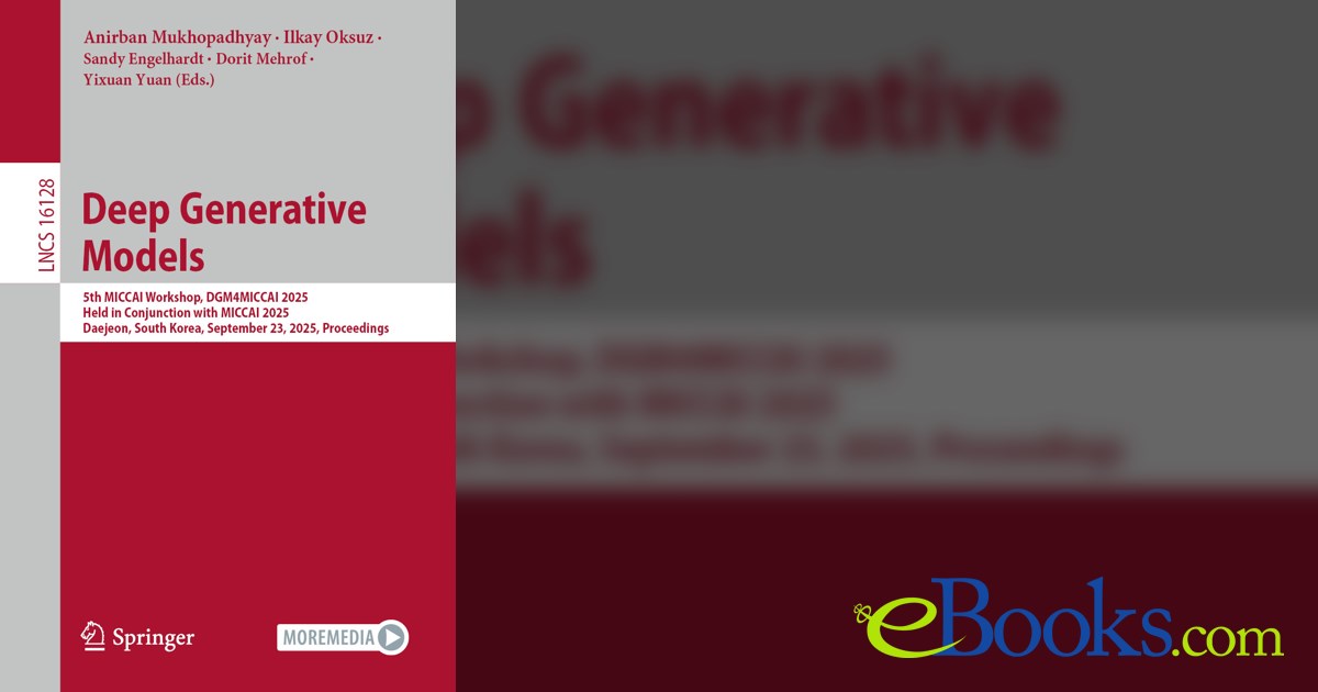 Deep Generative Models by Anirban Mukhopadhyay (ebook)