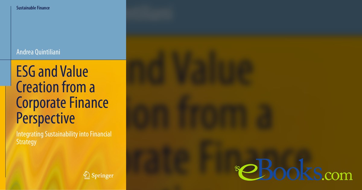 ESG and Value Creation from a Corporate Finance Perspective