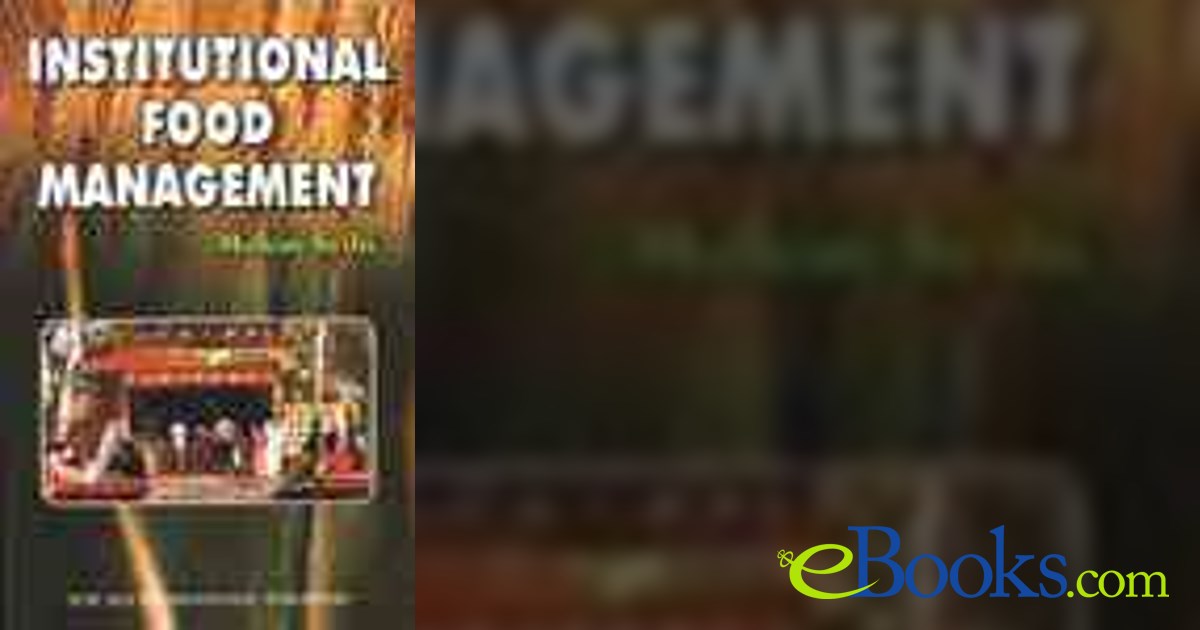 Institutional Food Management by Mohini Sethi (ebook)