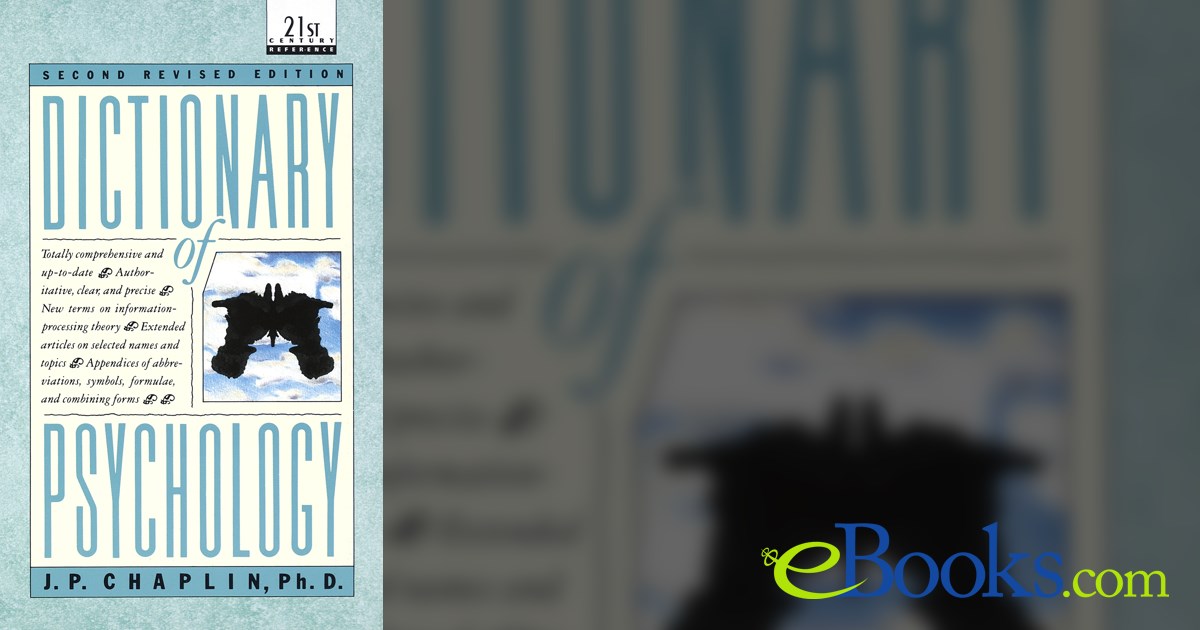 Dictionary of Psychology by J.P. Chaplin (ebook)