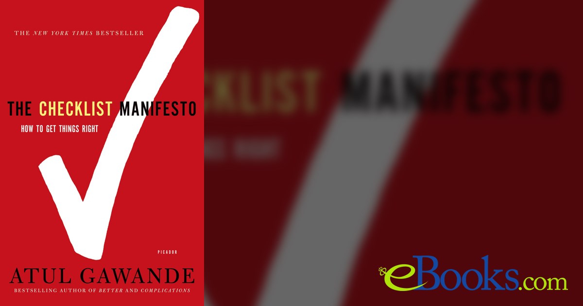 The Checklist Manifesto by Atul Gawande (ebook)
