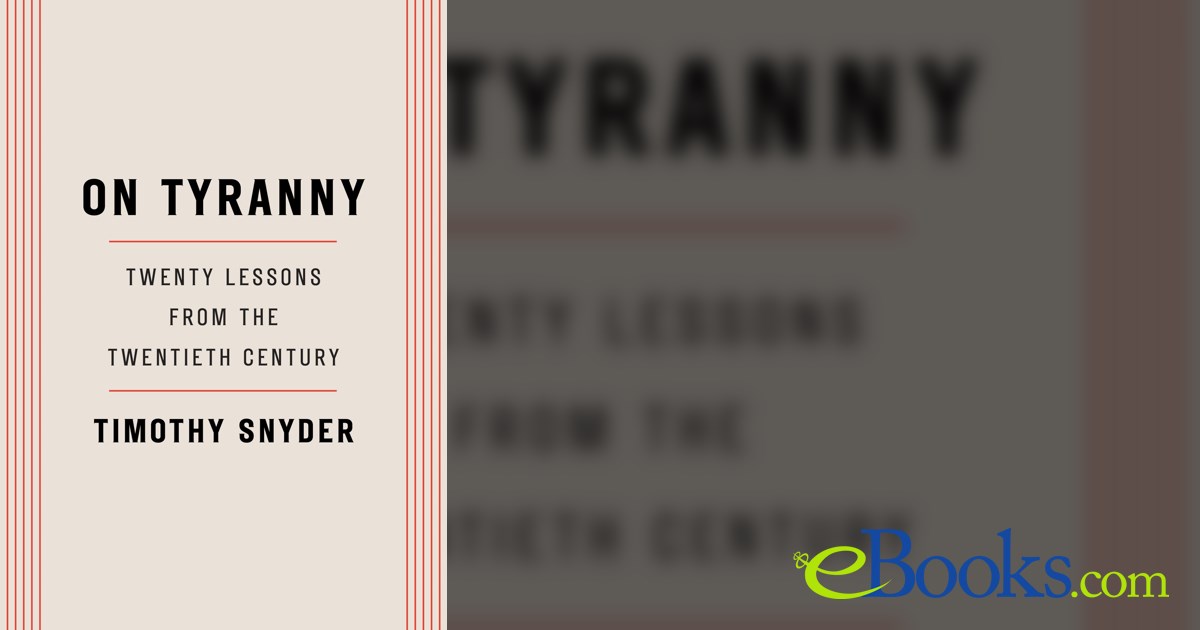 On Tyranny by Timothy Snyder (ebook)