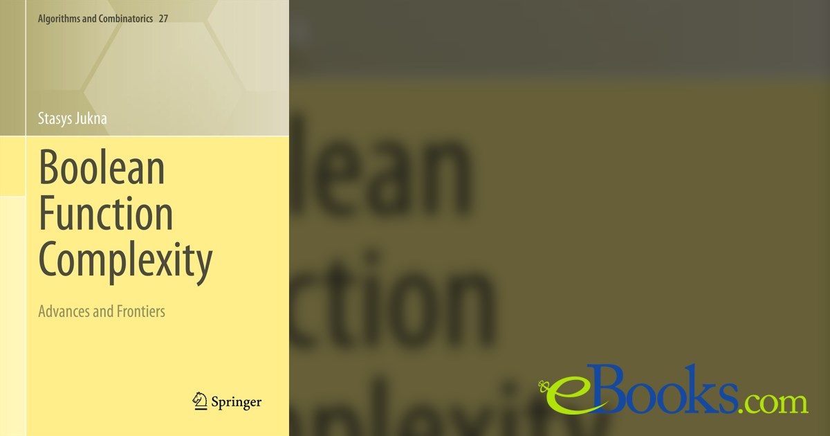 Boolean Function Complexity By Stasys Jukna Ebook 9356