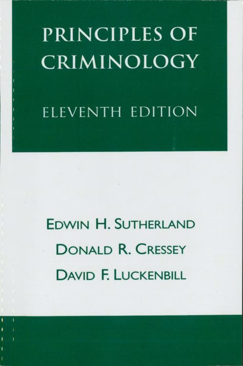 Principles of Criminology (11th ed.) by Edwin H. Sutherland (ebook)