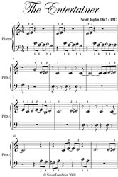 Entertainer Beginner Piano Sheet Music by Scott Joplin (ebook)