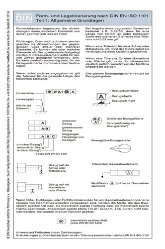 Form- und Lagetolerierung nach DIN EN ISO 1101 (3rd ed.)