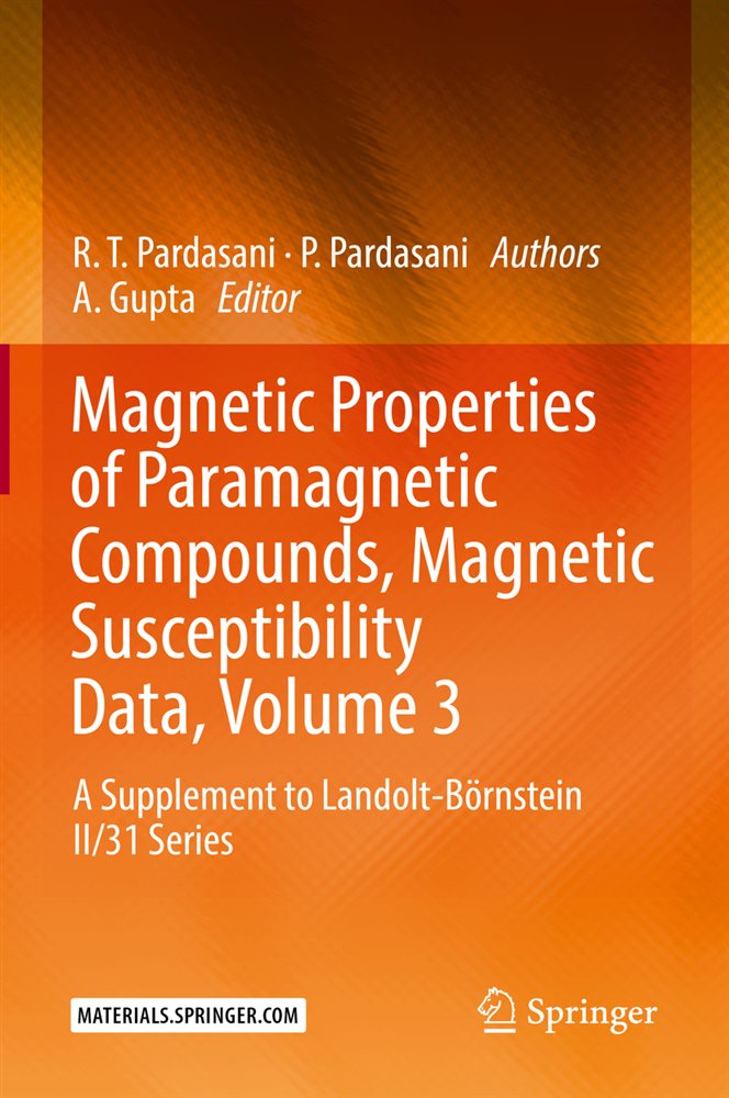 Magnetic Properties of Paramagnetic Compounds, Magnetic Susceptibility ...