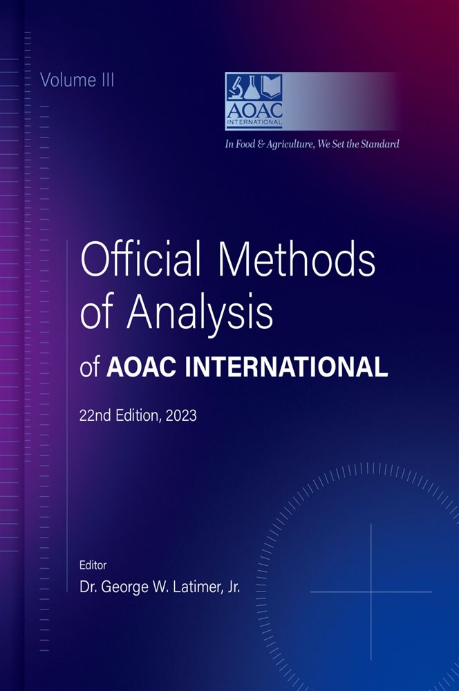 Official Methods Of Analysis Of Aoac International