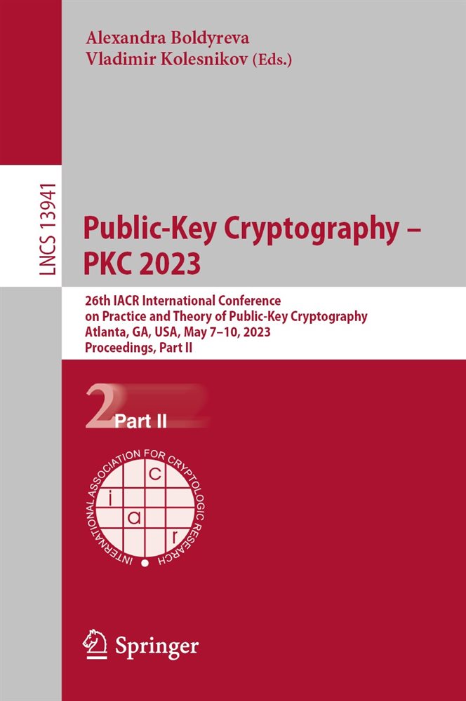 Public-Key Cryptography – PKC 2023 by Alexandra Boldyreva (ebook)