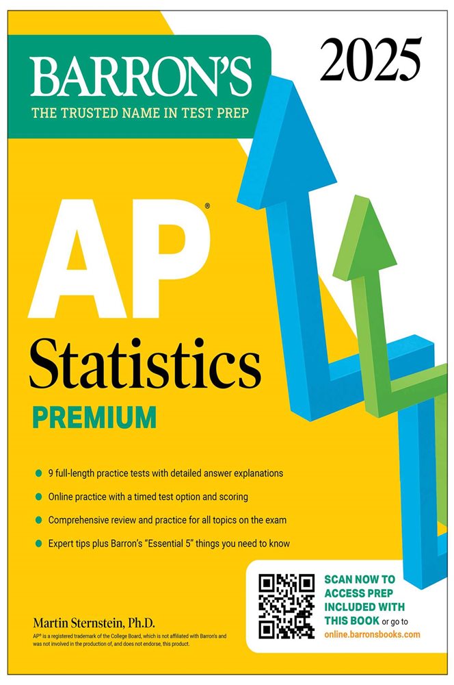 AP Statistics Premium, 2025: Prep Book with 9 Practice Tests ...
