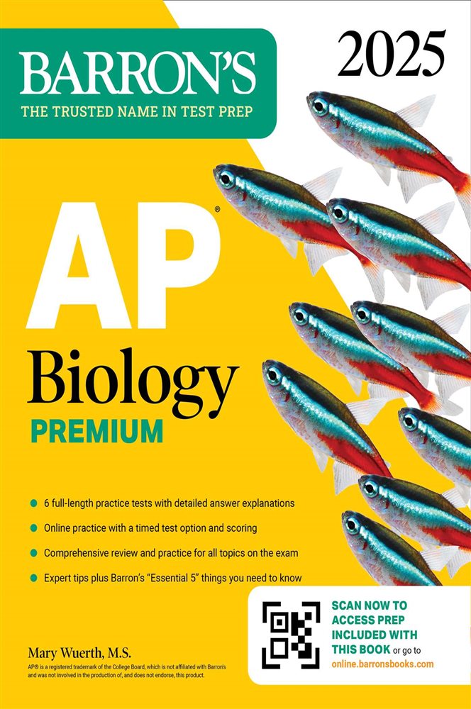 AP Biology Premium, 2025: Prep Book with 6 Practice Tests ...
