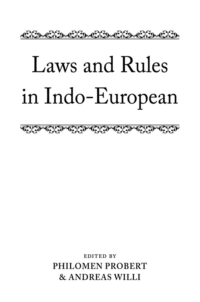 Laws and Rules in Indo-European by Philomen Probert (ebook)