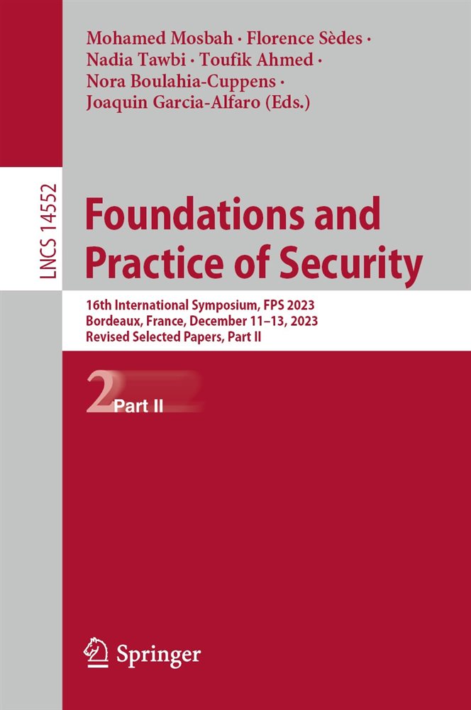 Foundations and Practice of Security by Mohamed Mosbah (ebook)