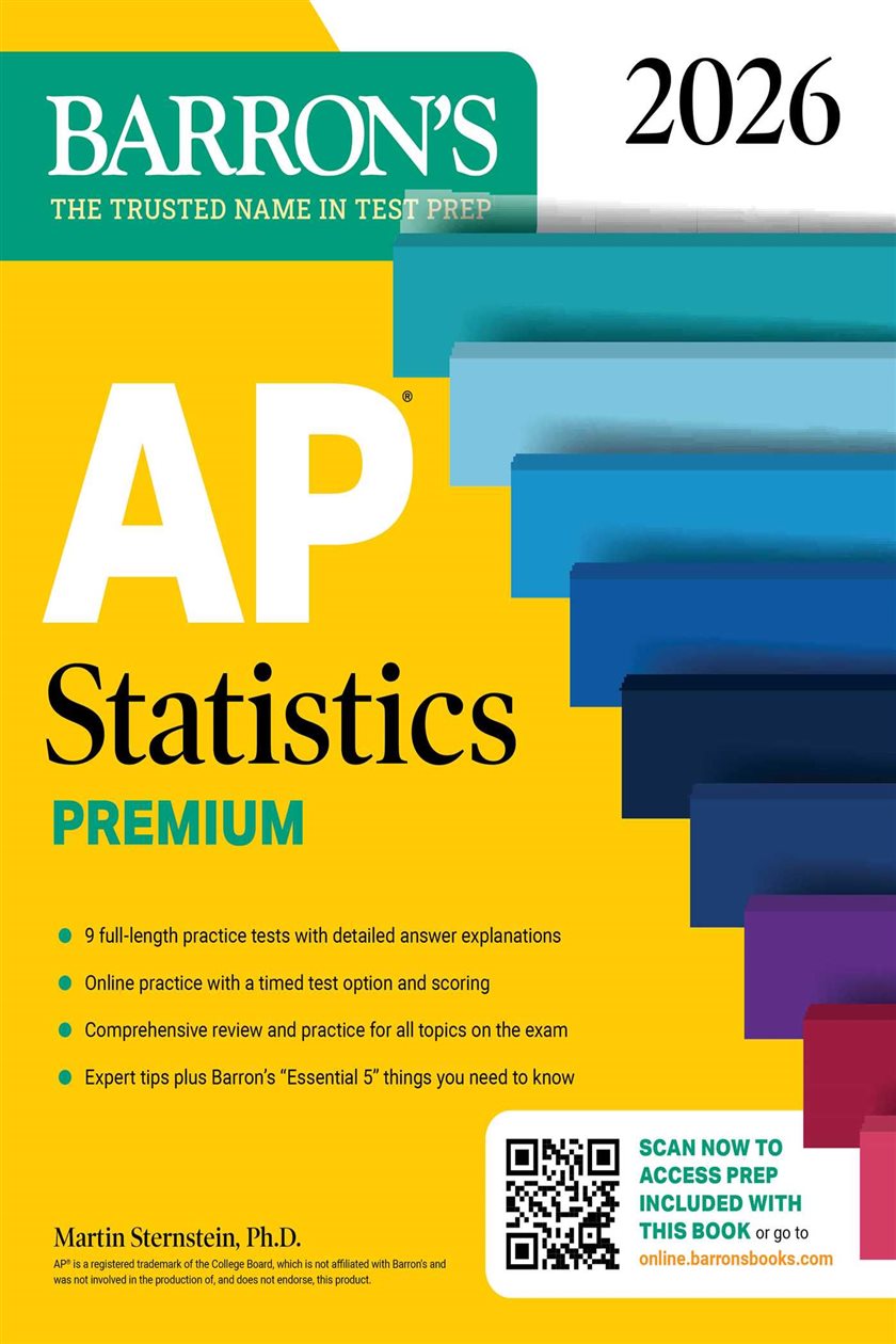AP Statistics Premium, 2026: Prep Book with 9 Practice Tests ...