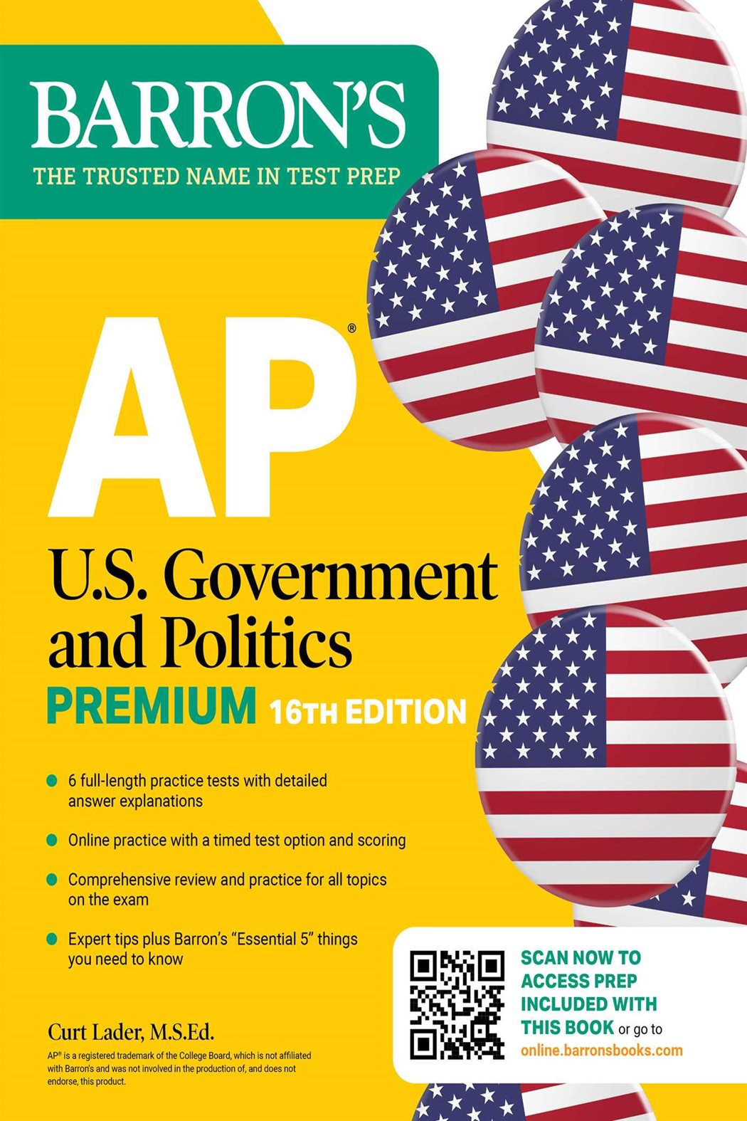 AP U.S. Government and Politics Premium, Sixteenth Edition: Prep Book ...