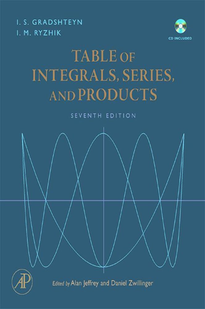 Table of Integrals, Series, and Products (7th ed.)